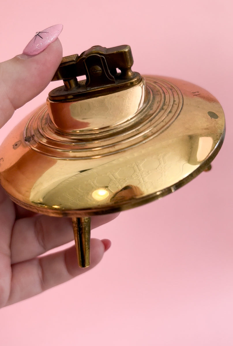 Ronson Flying Saucer Lighter Disc UFO Figural Table Cigarette 1950's ...