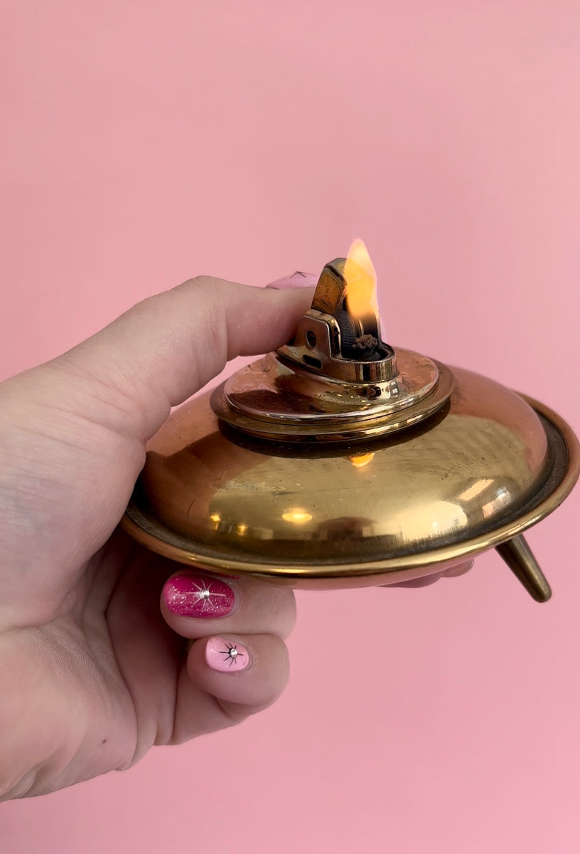 Ronson Flying Saucer Lighter Disc UFO Figural Table Cigarette 1950's ...