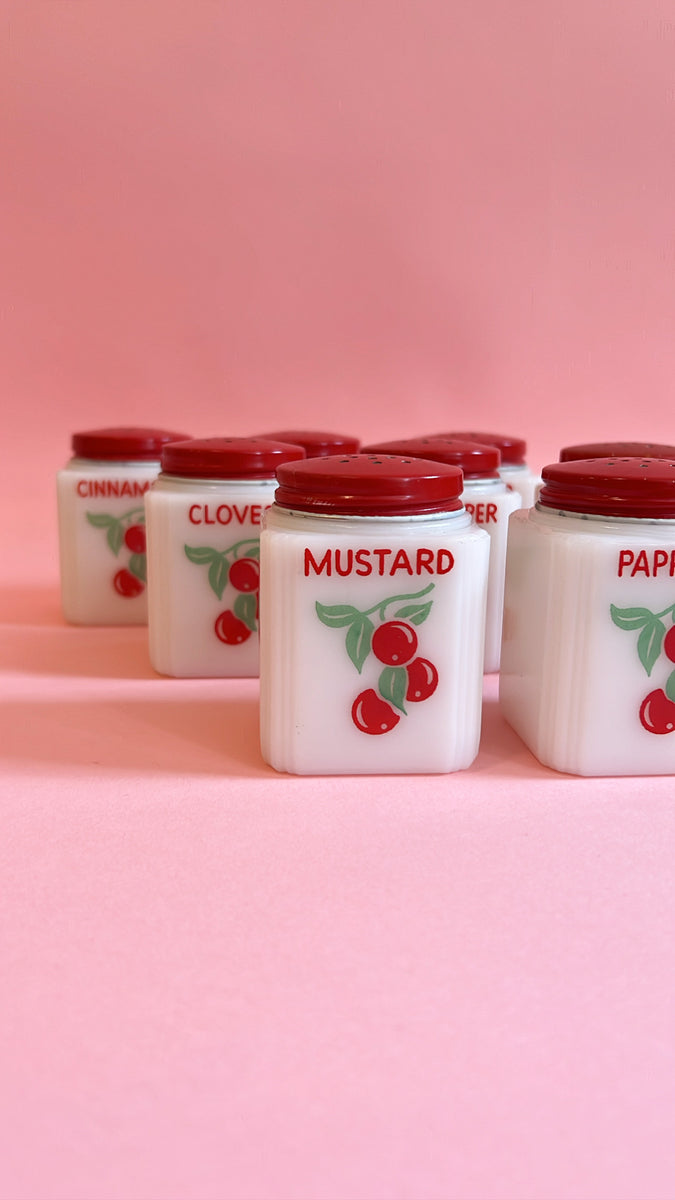 Rare Vintage 1950's Tipp City Milk Glass Cherry Shaker Set – The ...