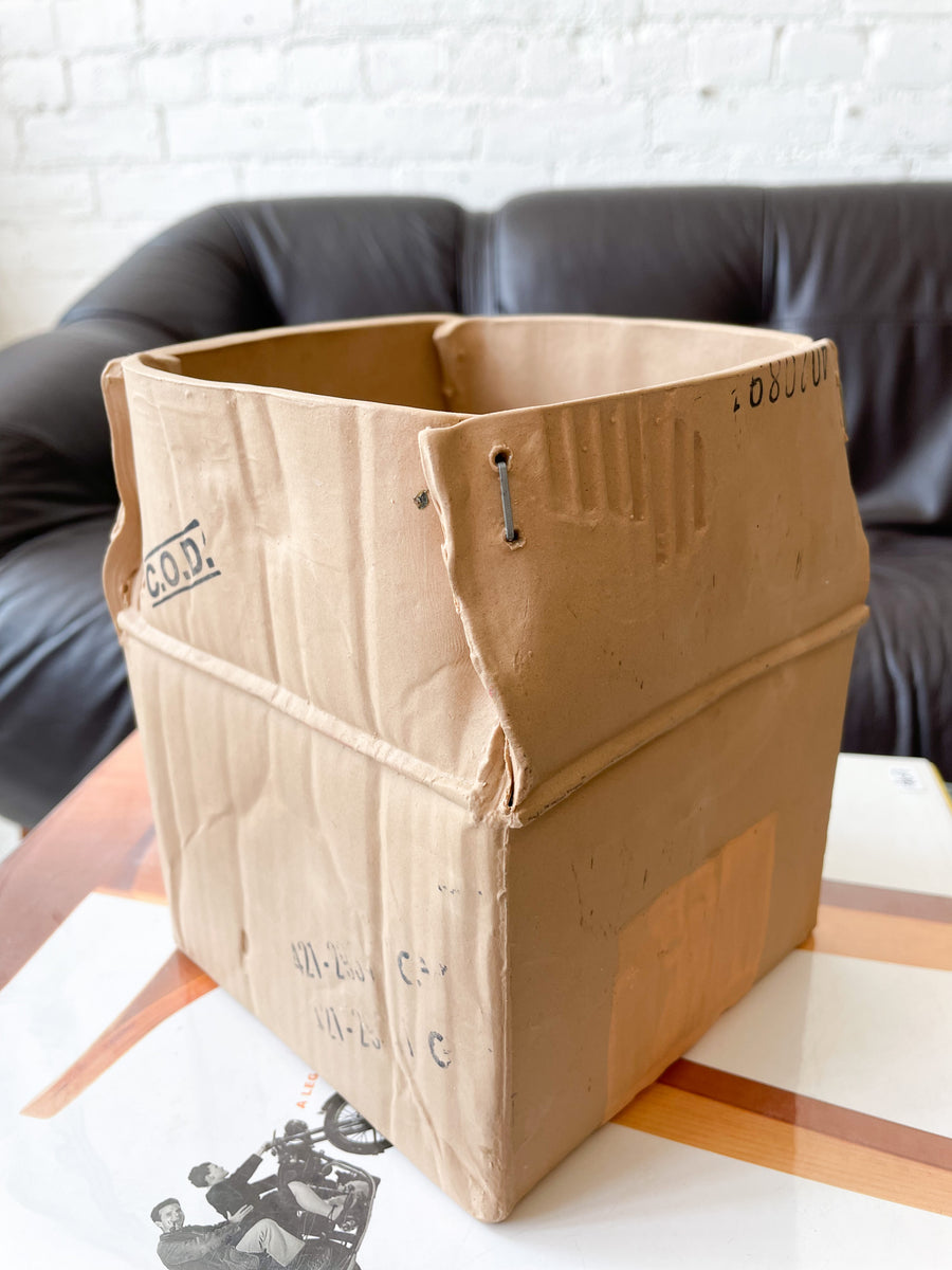 Vintage 1980's Michael Harvey Ceramic COD "Cardboard Box" Vase – The ...